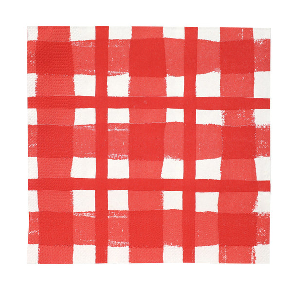 Bon Appetit Red & White Check Napkins - 20 Pack – Talking Tables EU Trade